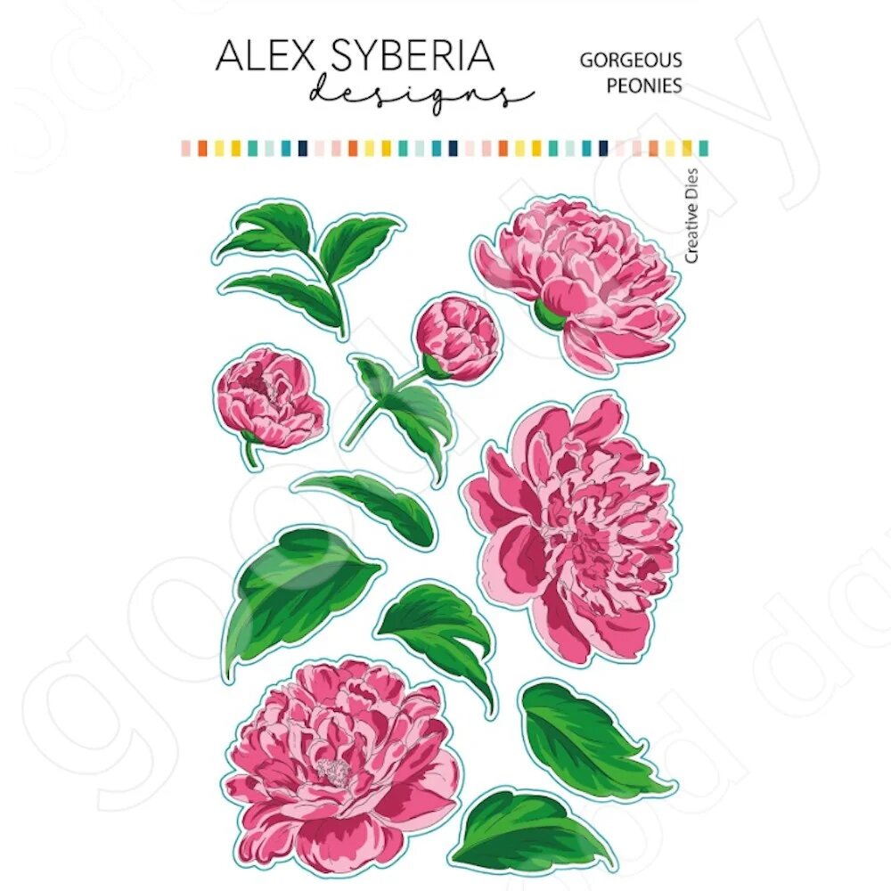 Трафареты Alex Syberia Gorgeous Peonies Z1420-Z1425