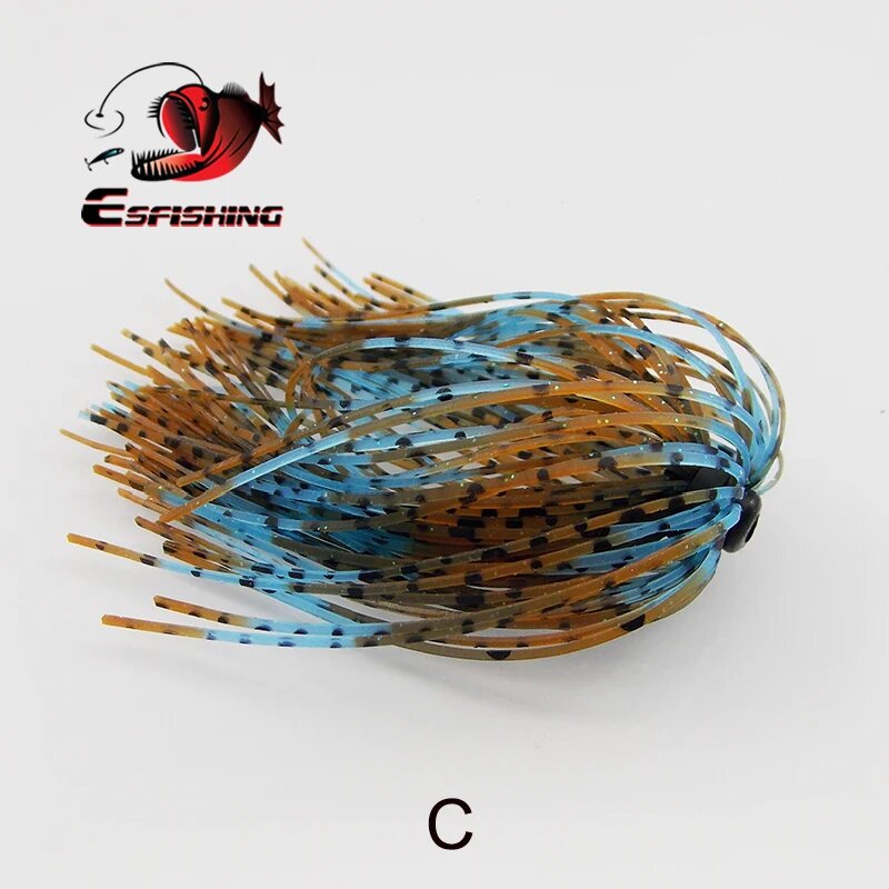 Приманка ESFISHING юбка силиконовая, цвет C, 5 шт