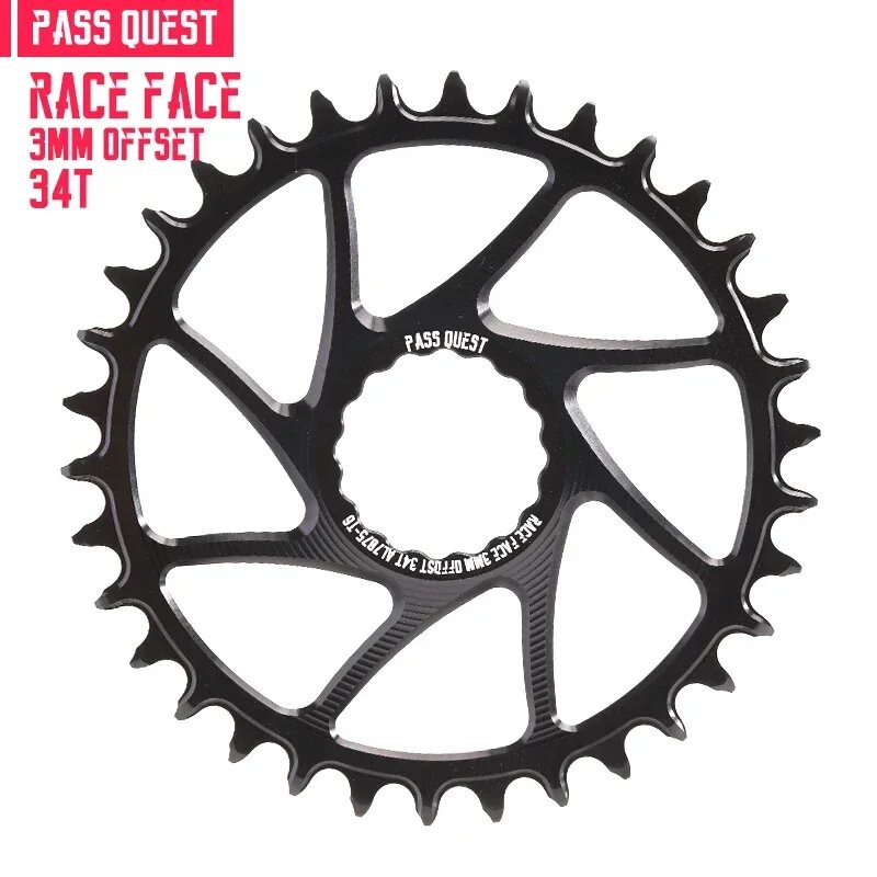 PASSQUEST Race Face 34T, 3мм, Черный