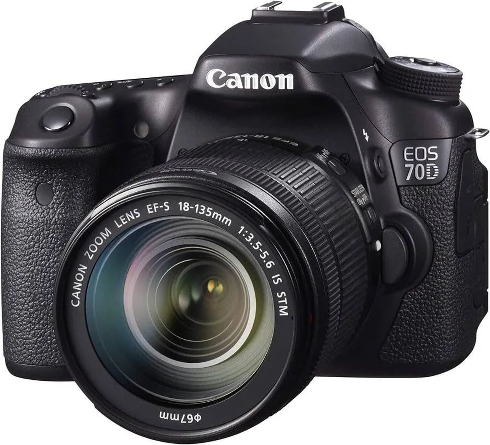 Фотоаппарат Canon EOS 70D Kit, с объективом 18-135mm, сенсорным экраном, черный