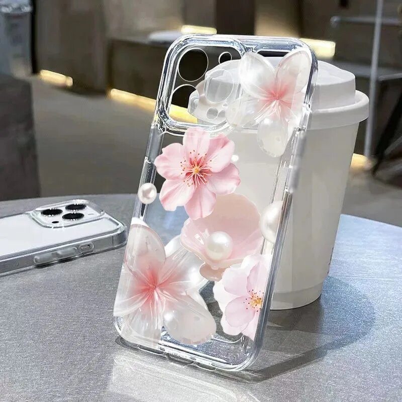 Чехол Samsung A52 с персиками и жемчугом, Style 1