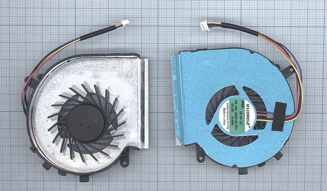 Вентилятор (кулер) для ноутбука MSI GE62VR, GE72VR, GP62MVR, GP62VR, GP72VR, 4 pins, CPU