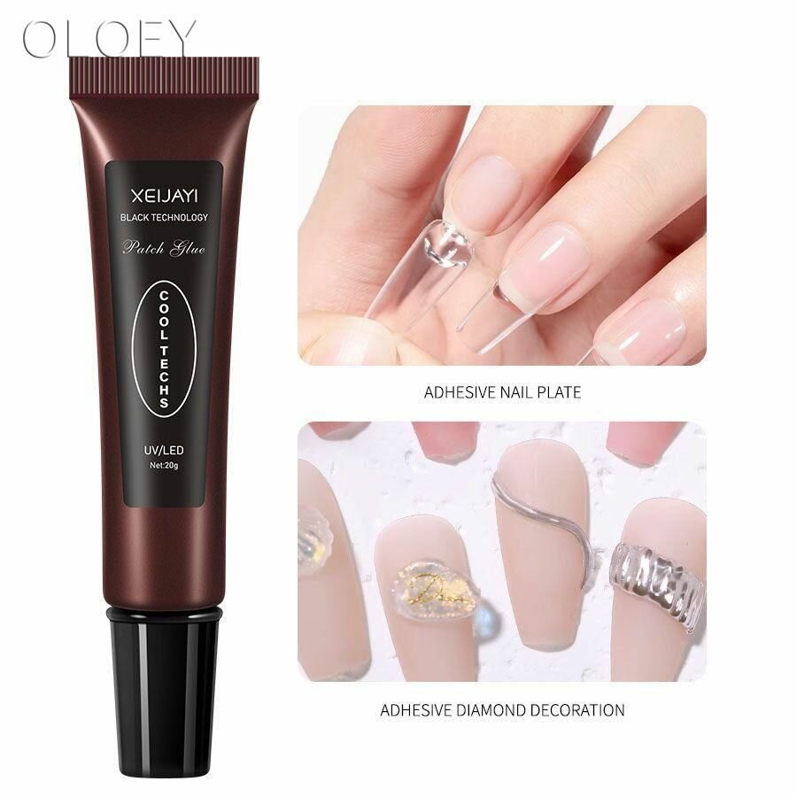 Клей для ногтей, Гель-слайм для крепления гелевых типс, страз и дизайна,20 мл