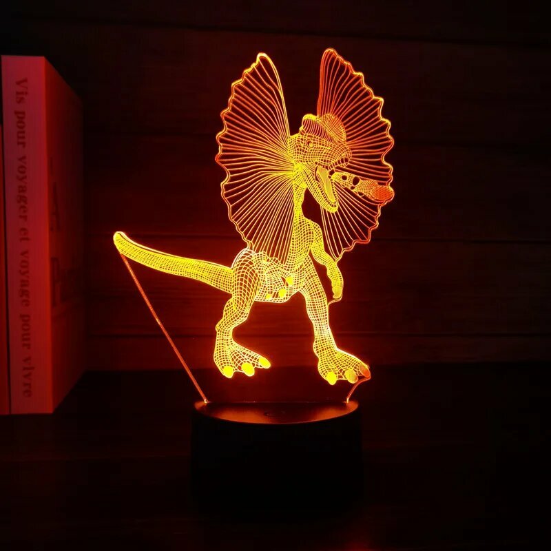 3D LED ночник динозавр, Dinosaur 12, Crack Base Remote