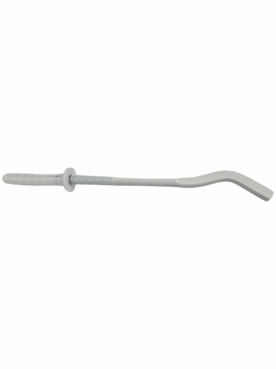 Кронштейн для радиатора с дюбелем 9*220 белый сплющенный