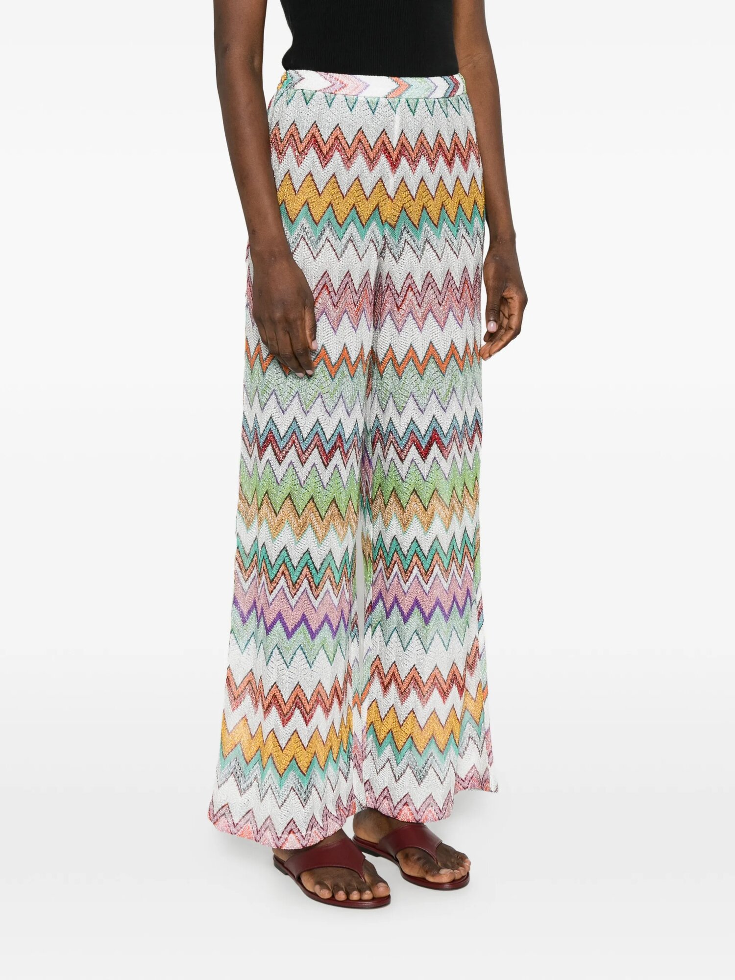 Брюки Missoni Zigzag cover-up trousers, размер 40, white — фото 1