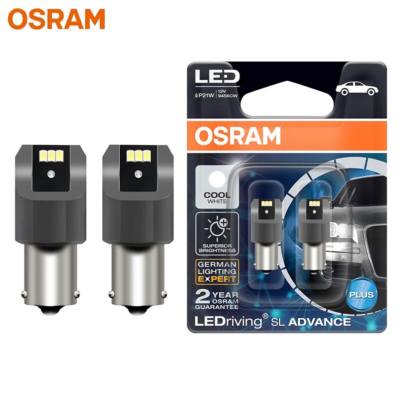 Лампы задние OSRAM для автомобилей, 1156 K, 6000K, Вт, S25