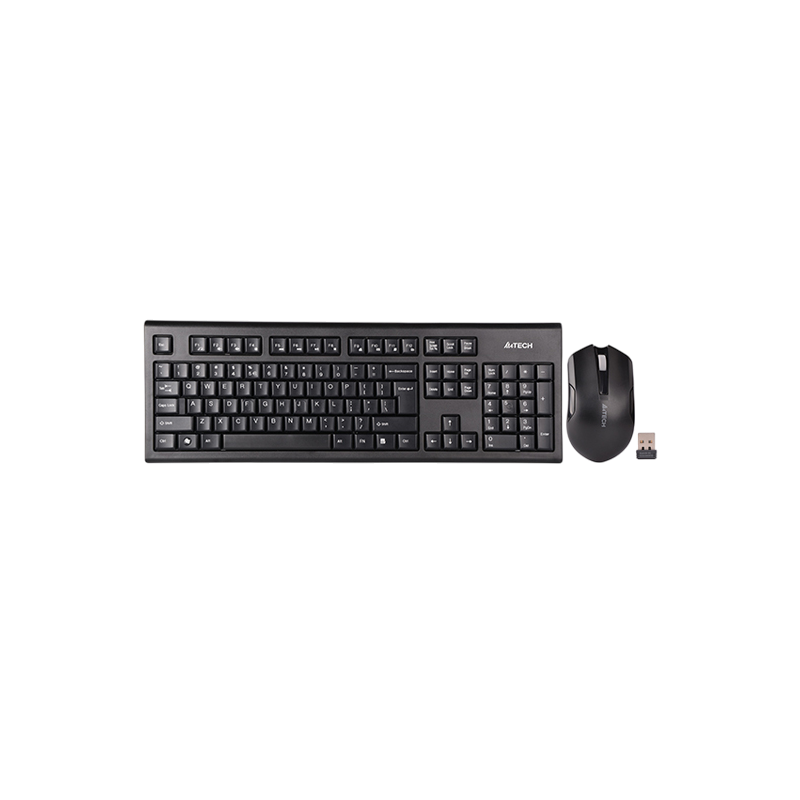 Клавиатура и мышь A4Tech 3000NS, беспроводная, USB, чёрный 3000NS
