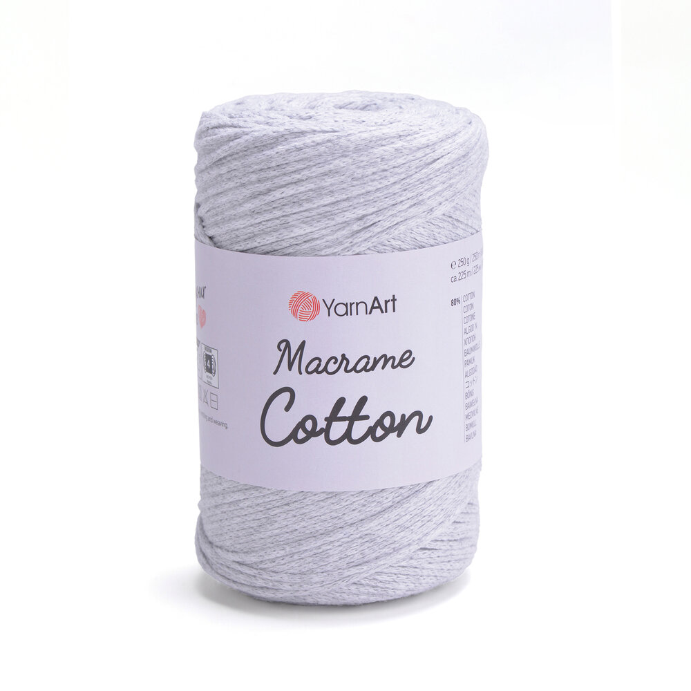 Пряжа для вязания YarnArt Macrame Cotton 756 светло-серый 1 моток 250 гр/225 м 80% хлопок, 20% полиэстер