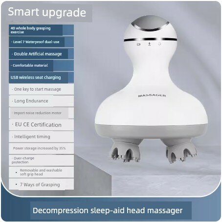 Массажер для головы, меридианы головы, кожи головы и головы, бытовой артефакт царапин головы, электрический массажер