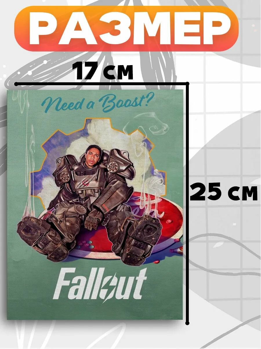 Картина на стену Fallout, на подрамнике, 1шт, 25х17 размер. — фото 1