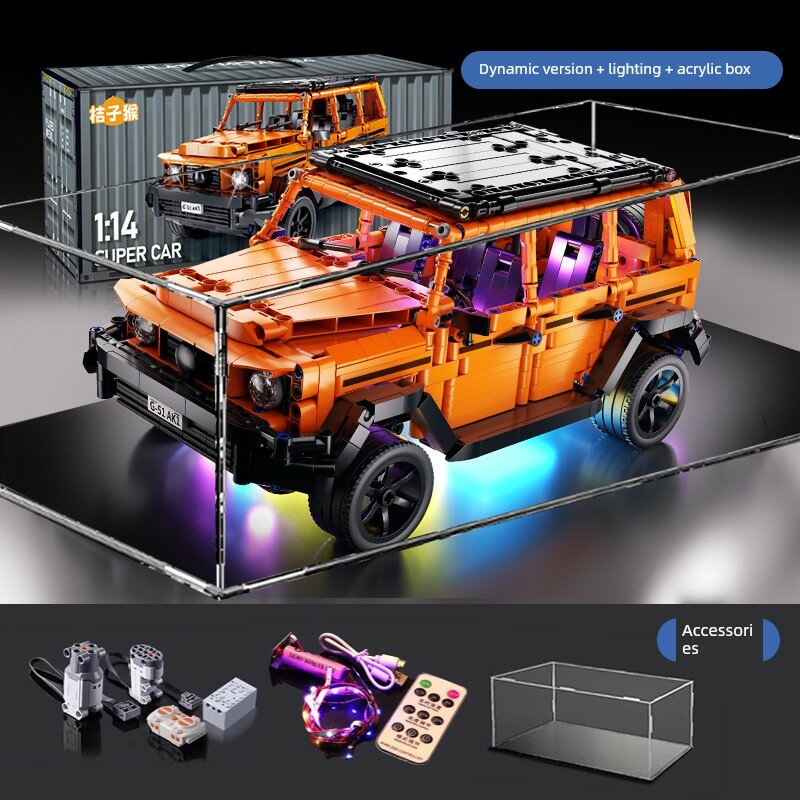 Mercedes G-Wagon 500 масштабная модель LEGO с дистанционным управлением, премиальными светодиодными фонарями и