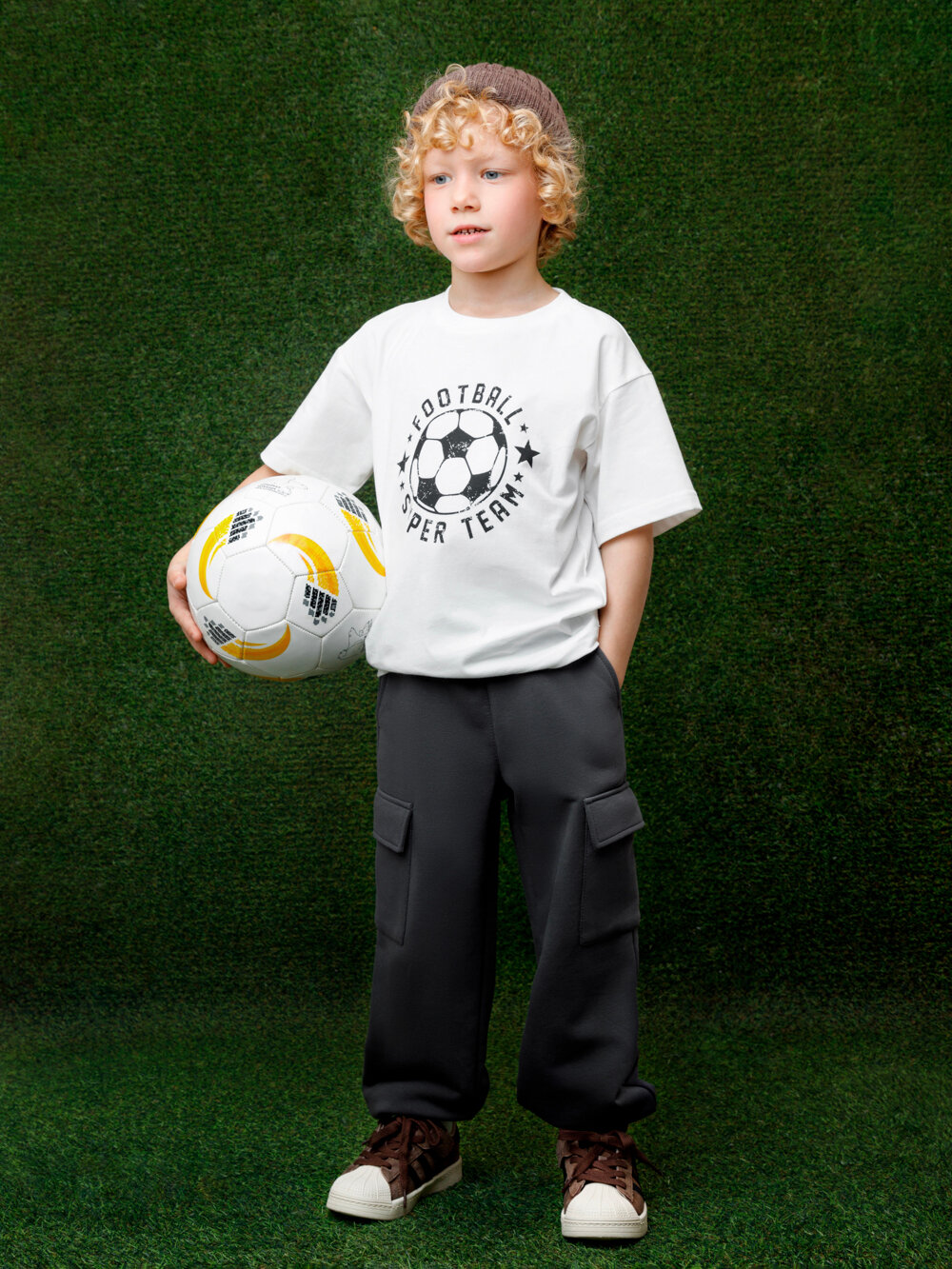 Футболка трикотажная футболка с принтом для мальчика