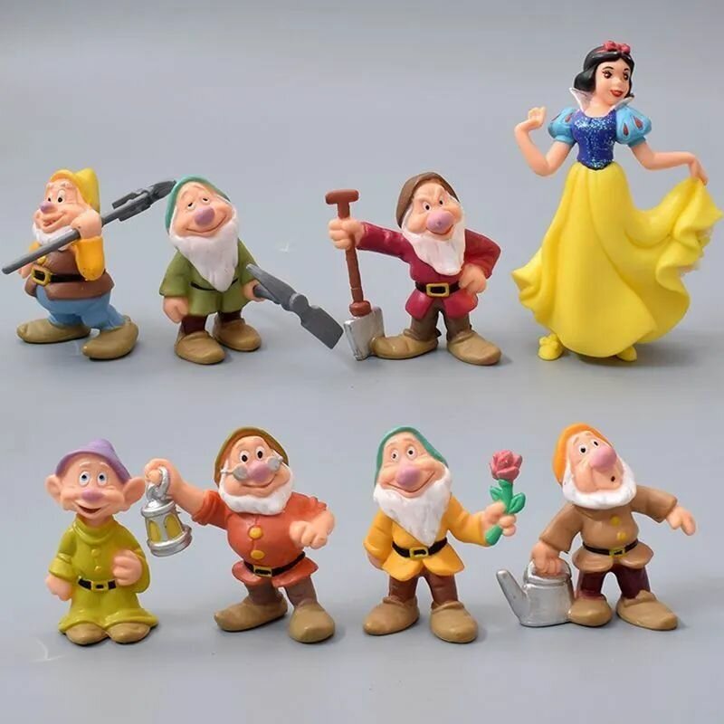 Набор игрушек "Принцесса и Гномы", для детей, 8 фигурок, высота 5-10см