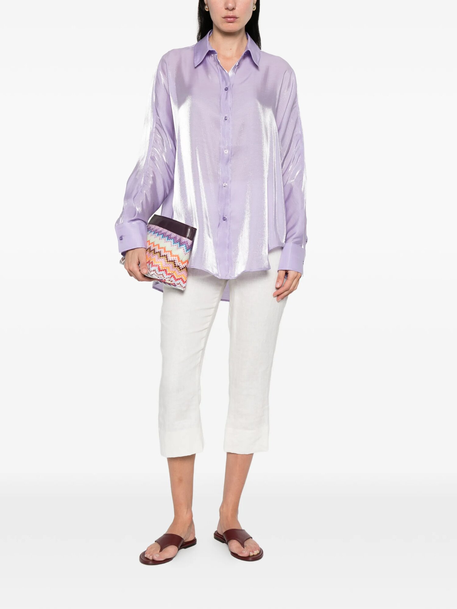 Рубашка Manuel Ritz Buttoned shirt, размер 38, purple — фото 1