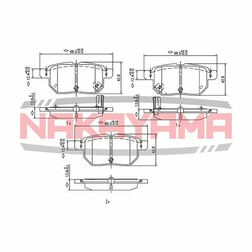 Колодки тормозные дисковые Nakayama HP8443NY