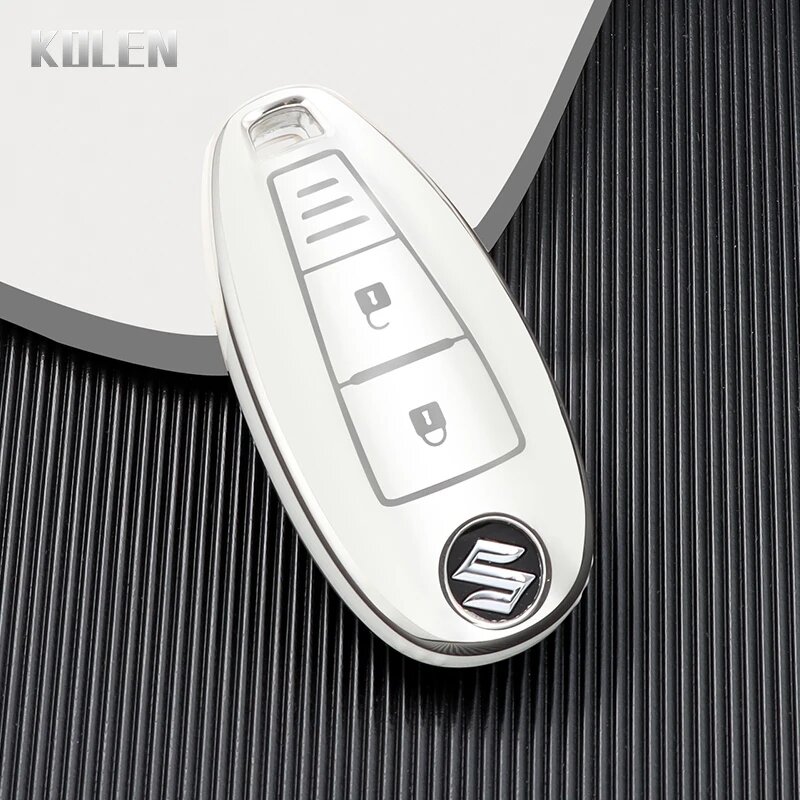 Новый Чехол Для Автомобильного Ключа Из TPU Для Suzuki Vitara, Swift, Ignis, Kizashi, 2 Button White