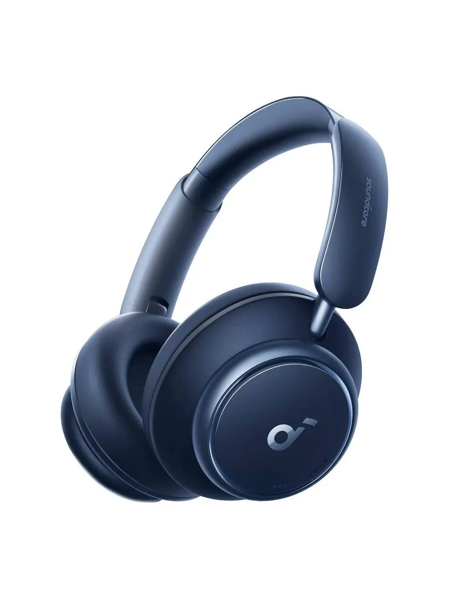 Anker Наушники с микрофоном Anker Soundcore Space Q45, Bluetooth, USB Type-C, 3.5 мм, голубой