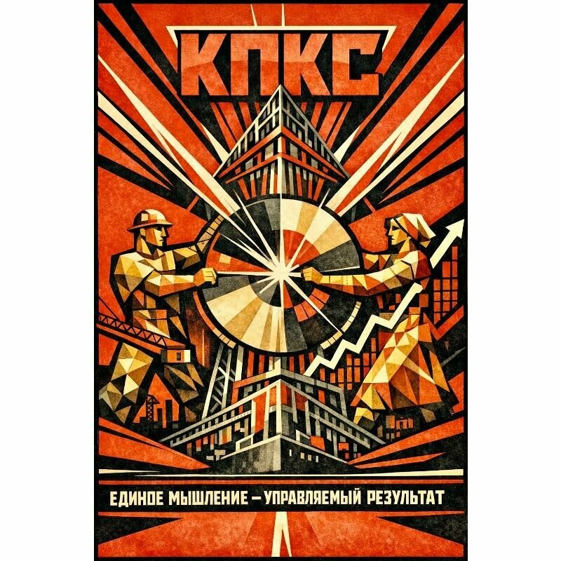 CCCP советский плакат на жести