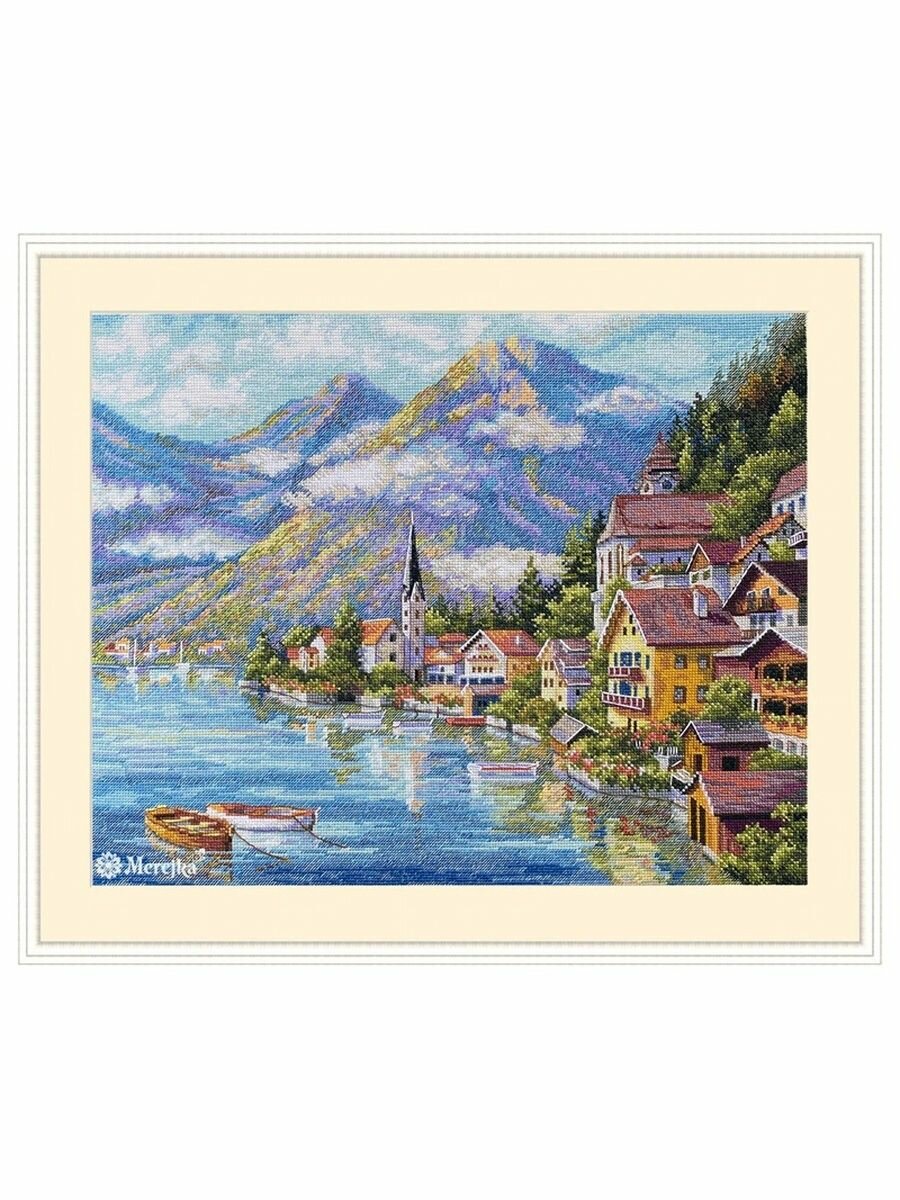 Набор для вышивки крестом Amishop "Курортный городок", 18CT Aida канва, 36 цветов, 251 x 201 стежков, 36x29 см