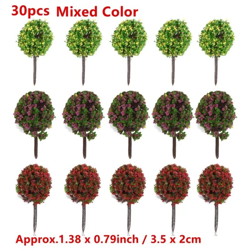 Миниатюрные деревья красные, 30 шт, Color: Красный, Color: 26