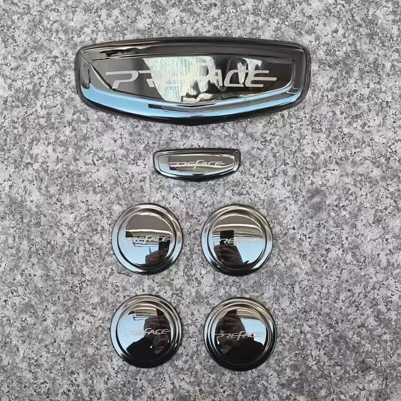 Аксессуары для Geely Monjaro Xingyue L 2021-2023, черная наклейка на автомобильные этикетки, логотип передней панели автомобиля, декоративная наклейка на бампер