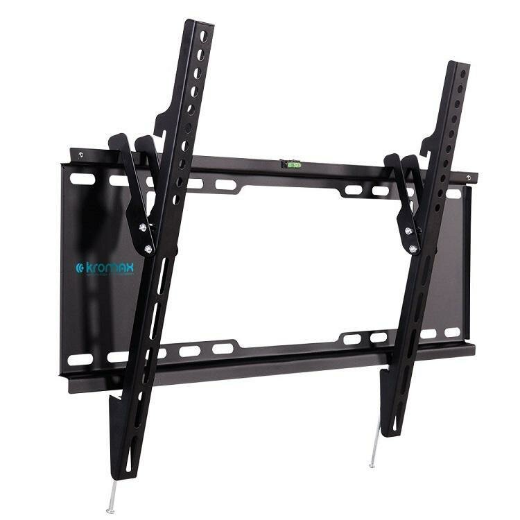 Кронштейн Kromax IDEAL-102 black, для LED/LCD TV 32-90, max 40 кг, настенный, 1 ст свободы, наклон -12°, от стены 30 мм, max VESA 600x400 мм.