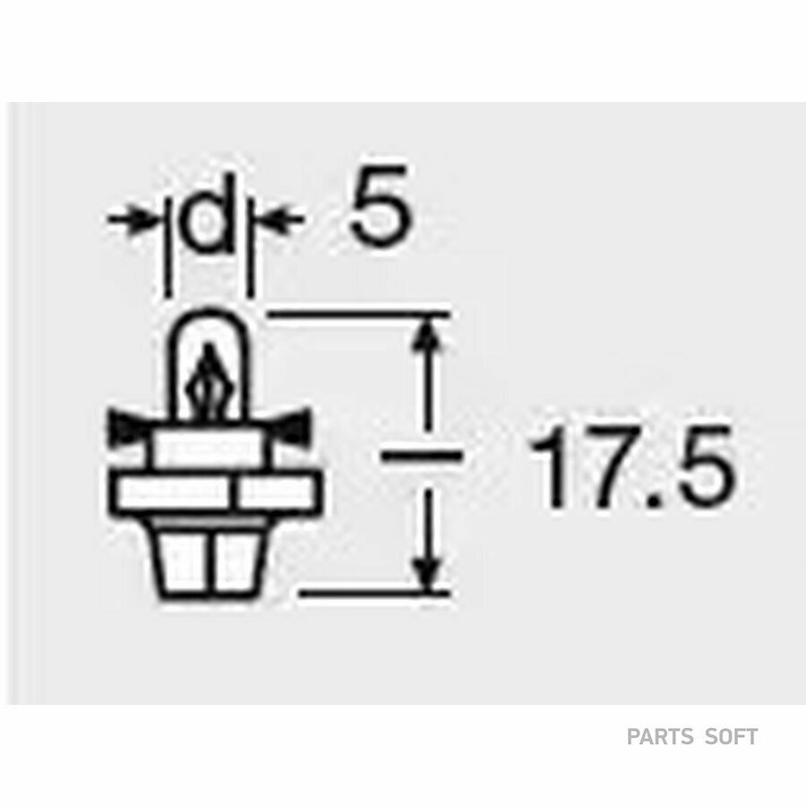 Лампа подсветки BAX 12V 1,5W "OSRAM" (1 шт.) OSRAM 2452MFX6 | цена за 1 шт