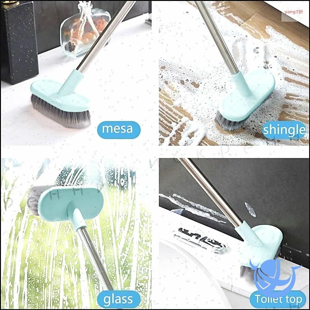 Палубная жесткая щетка шробер для уборки с черенком