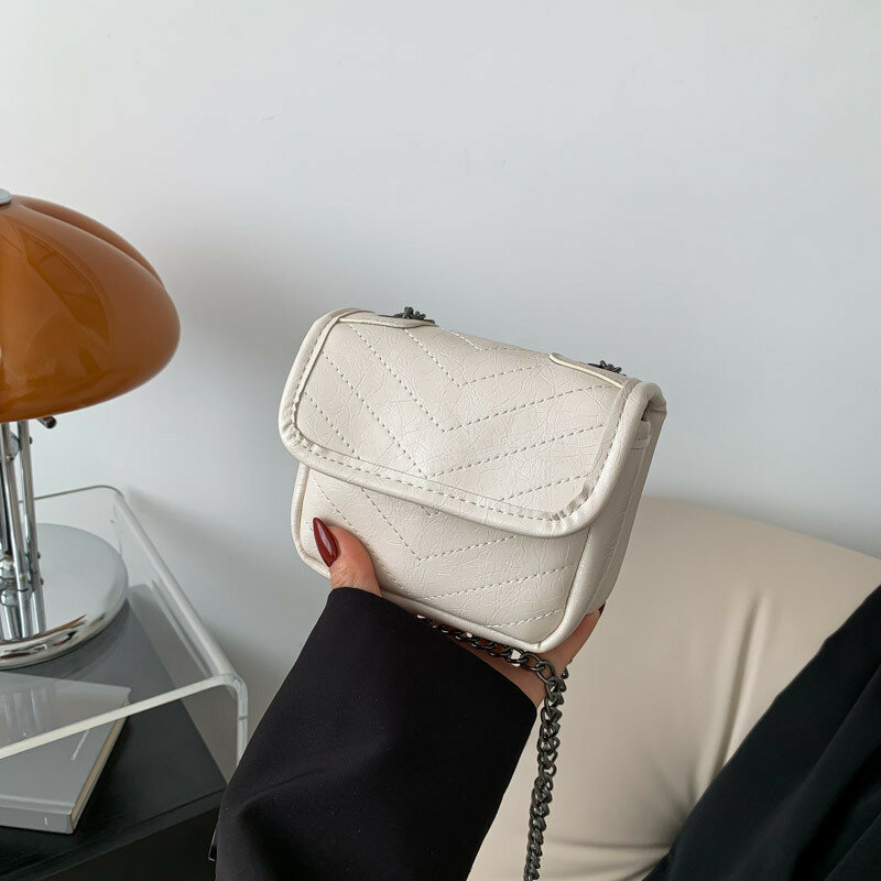 Миниатюрная сумка через плечо adorable girls, полосатая, легкая pu, бежевый