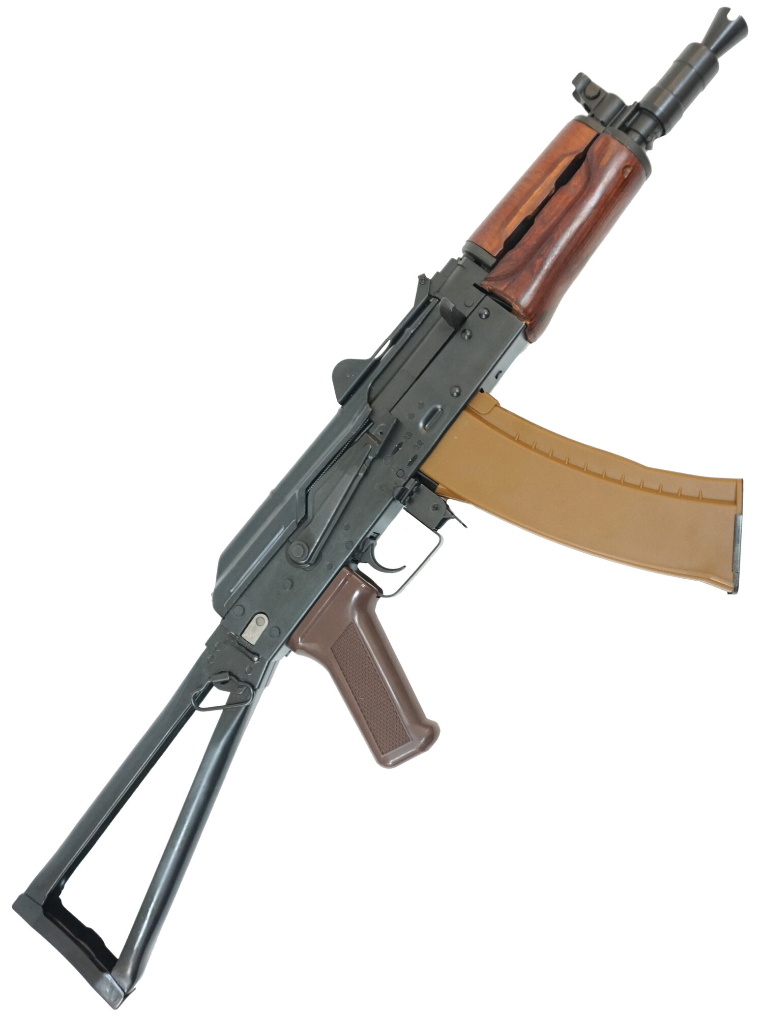 Страйкбольный автомат E&L ELAKS74UN (АКС-74У) AEG Essential Steel, дерево