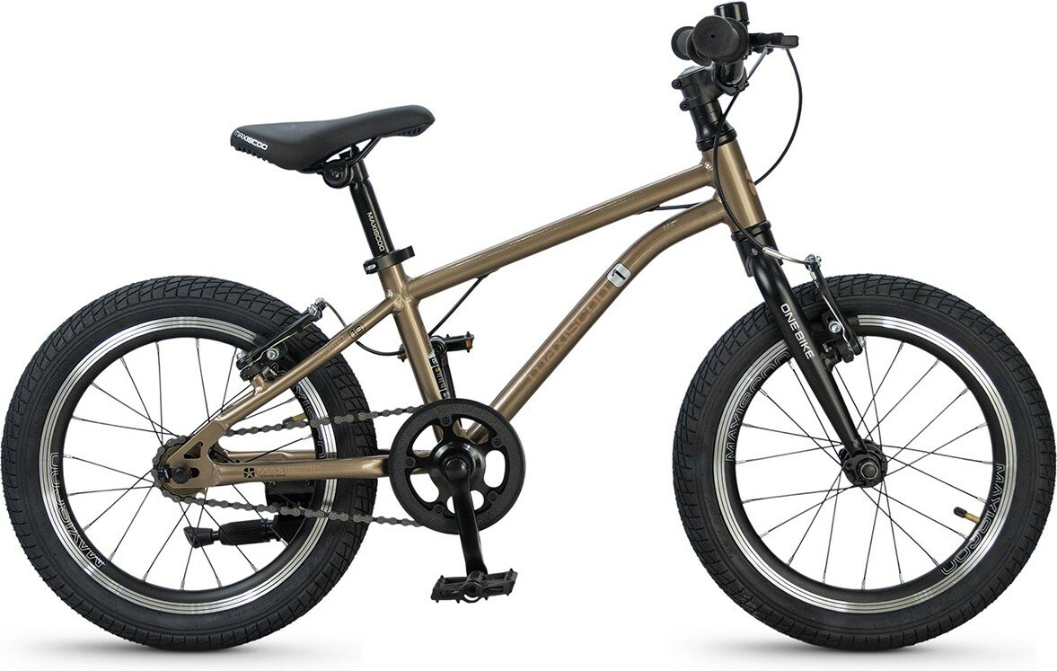 Велосипед Maxiscoo 1 Bike Standard 16 (2026) (98-110 см), коричневый