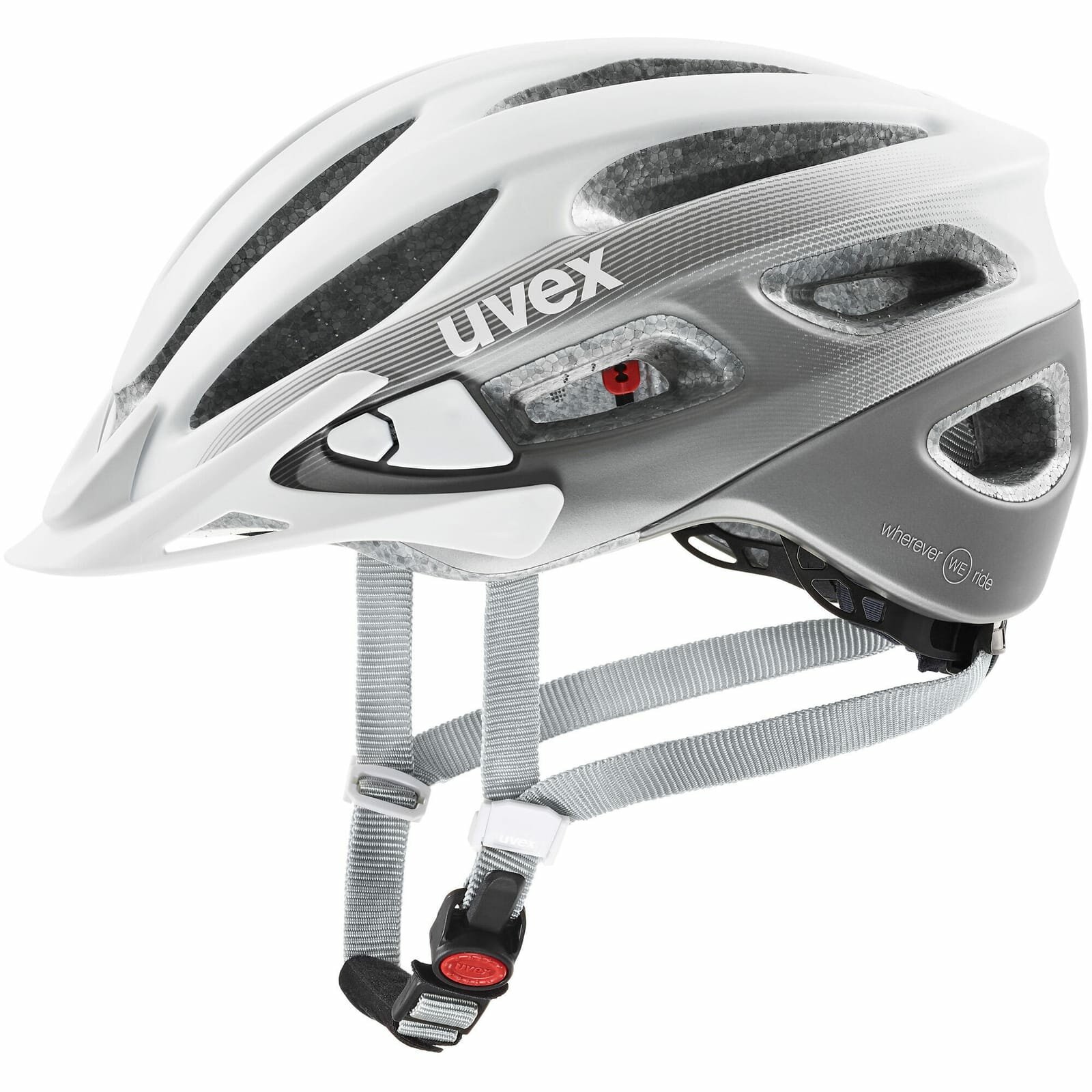 DECATHLON шлем защитный Uvex true cc WE, бело-серый, 52-55 см