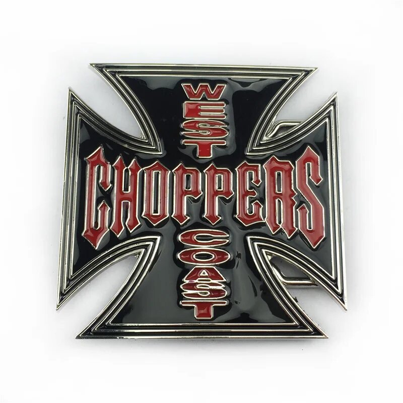 Пряжка на ремень West Coast Choppers крест черная