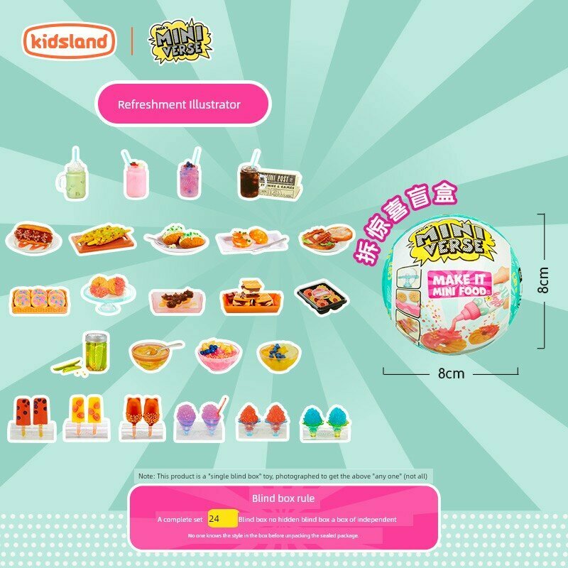 Набор мини-чая и закусок Sanrio версия 3B, детская игрушка для кукольного домика, 99 символов