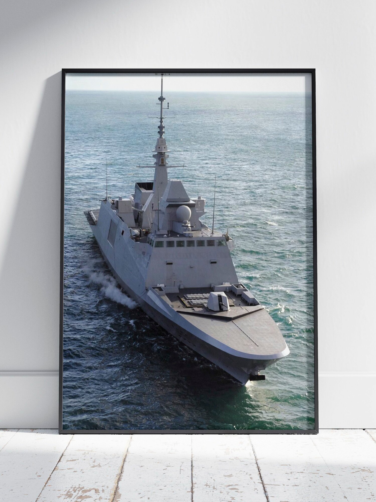 Плакат на стену для интерьера Транспорт и техника (Фремм класс - FREMM class Frigate 3) - Постер по машине формата A4 (21x30 см)
