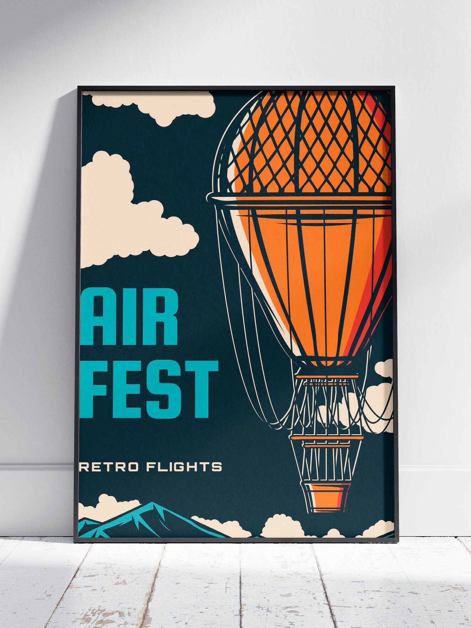 Плакат на стену для интерьера Транспорт и техника (Аэростат - Balloon 1) - Постер по машине формата A4 (21x30 см)