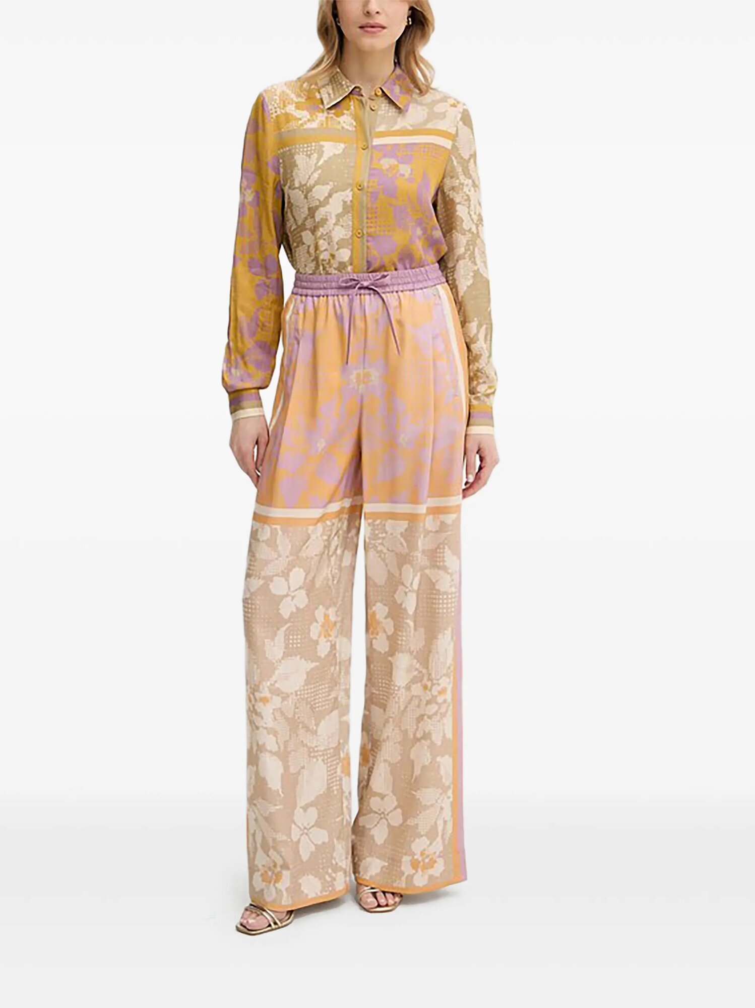 Рубашка Silvian Heach Print shirt, размер 40, светло-желтый — фото 1