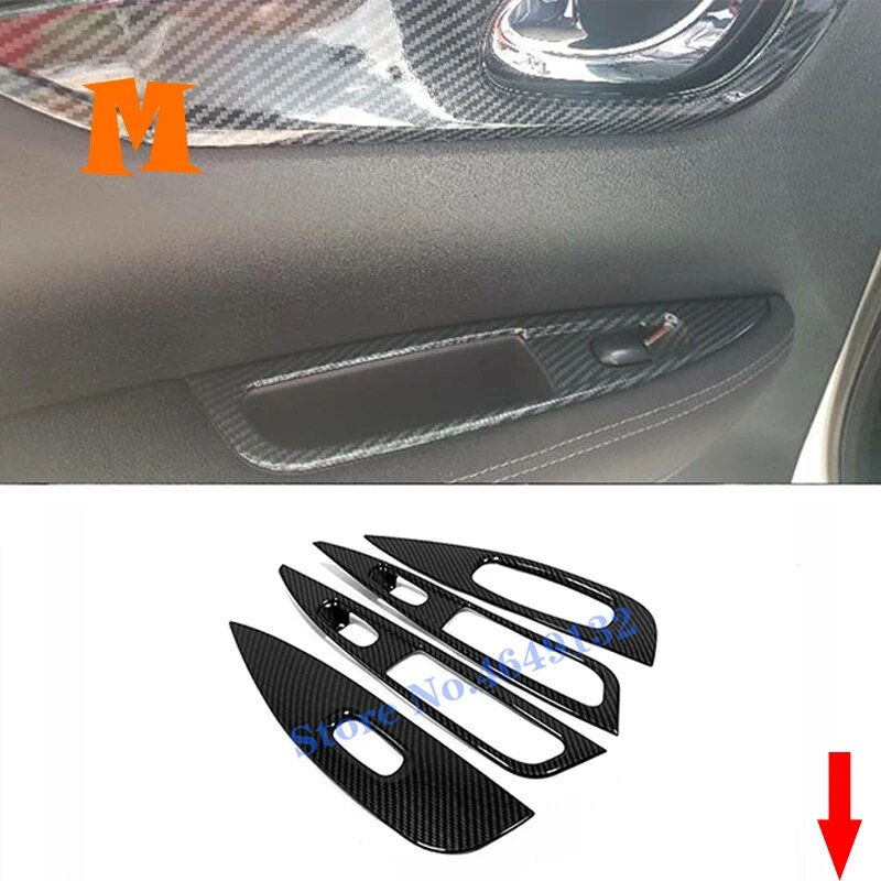 Накладка на дверную ручку из углеволокна для Nissan Qashqai J11 Sport, 2015-2020, Glass Lift