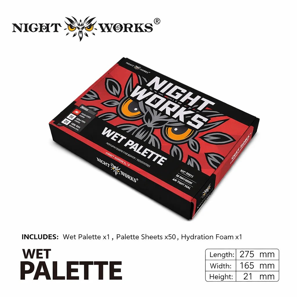 NightWorks Мокрая палитра Wet Palette Set
