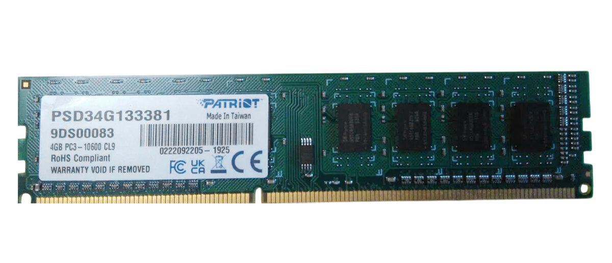 Оперативная память Patriot 9DS00083 DDRIII 4GB