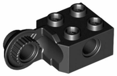 Деталь Lego 48171 Technic, Brick Modified 2 x 2 with Pin Hole and Rotation Joint Ball Half Vertical