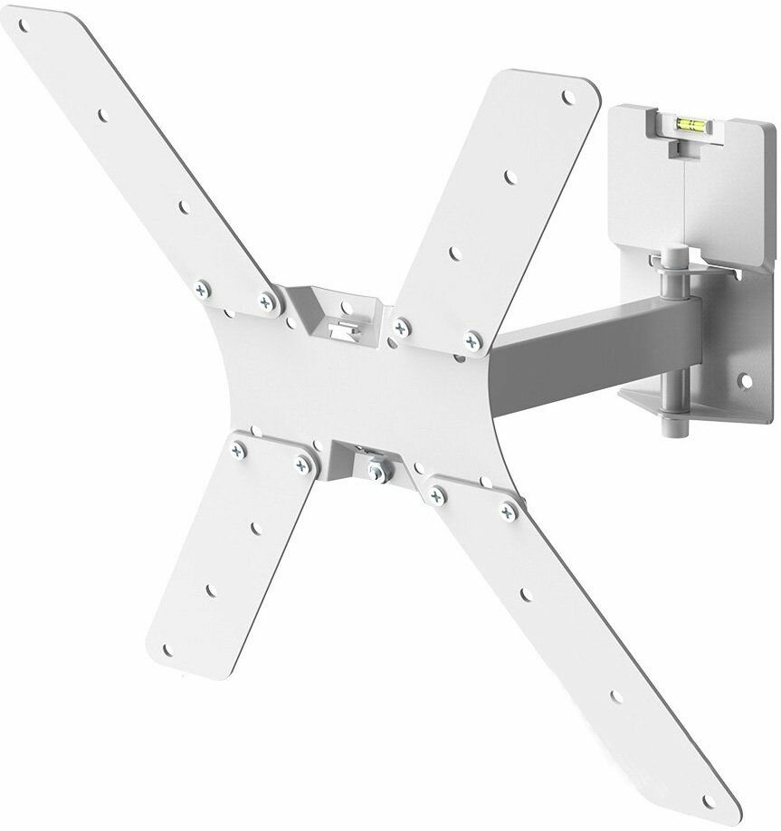 Кронштейн для телевизора Holder LCD-5520-B, белый, 32"-55", максимальный вес 45 кг, настенный, поворотно-выдвижной и наклонный (LCD-5520-W)