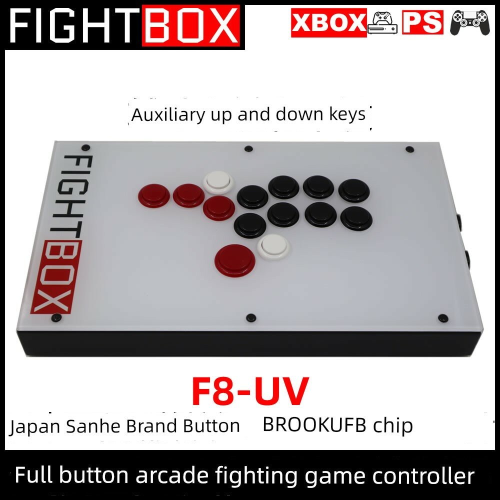 Универсальный контроллер F8 Series для PS/Xbox/Switch - совместимость с Street Fighter FIGHTBOX, аркадный дизайн с 12