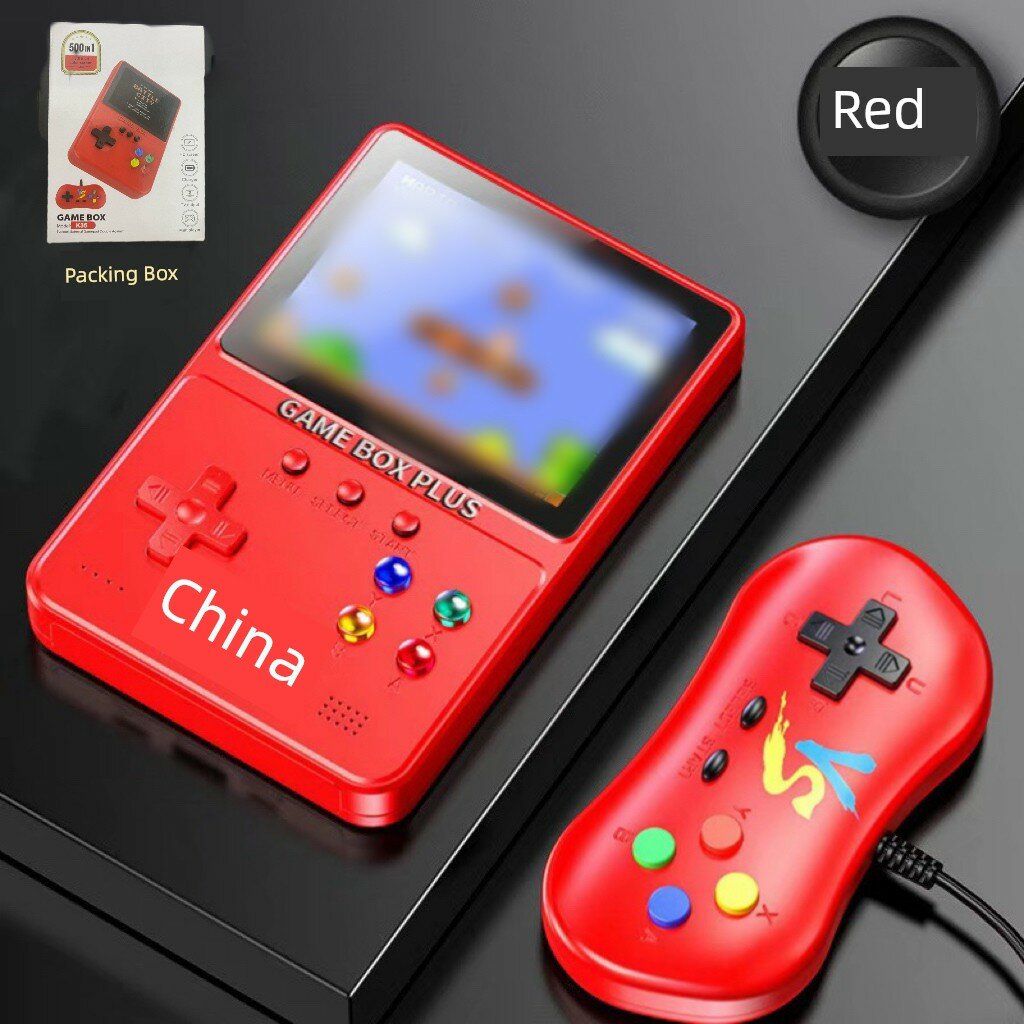 Консоль K35 с 3-дюймовым экраном, красный, 500 игр, режим двойной игры, 5м HDMI кабель