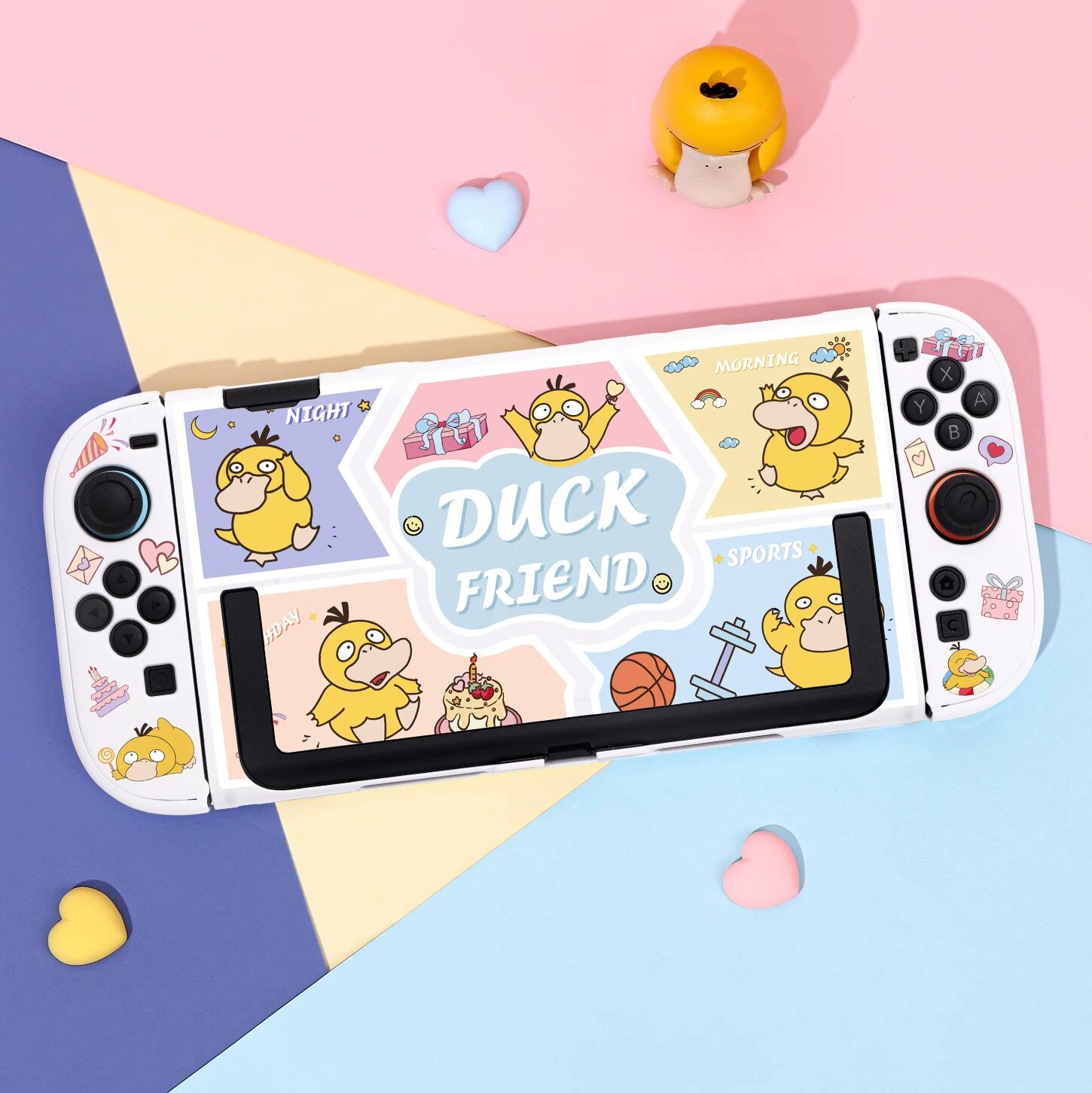 Чехол для Nintendo Switch 2 с доком подставкой белый базовый узкий дизайн