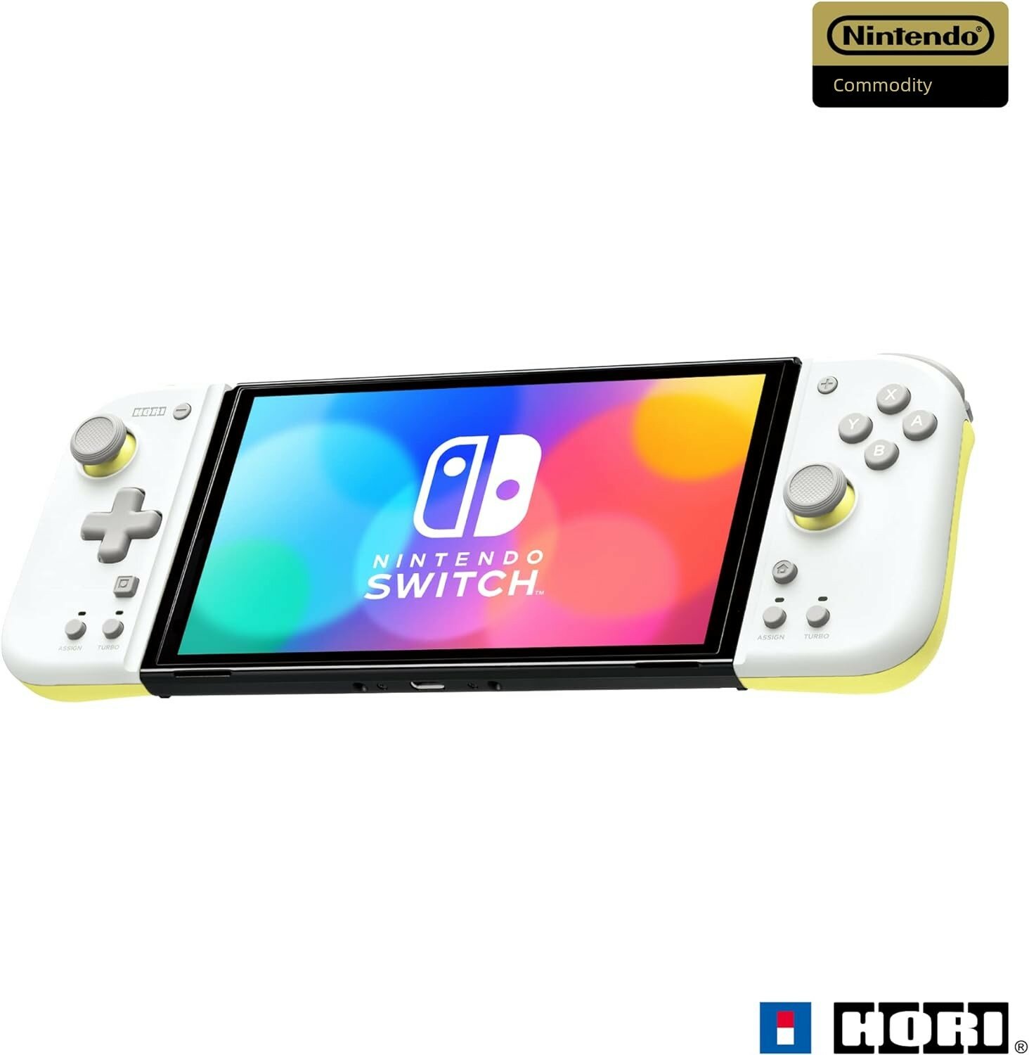 HORI серо-желтый Fit мини-контроллер для Nintendo Switch без беспроводной совместимости
