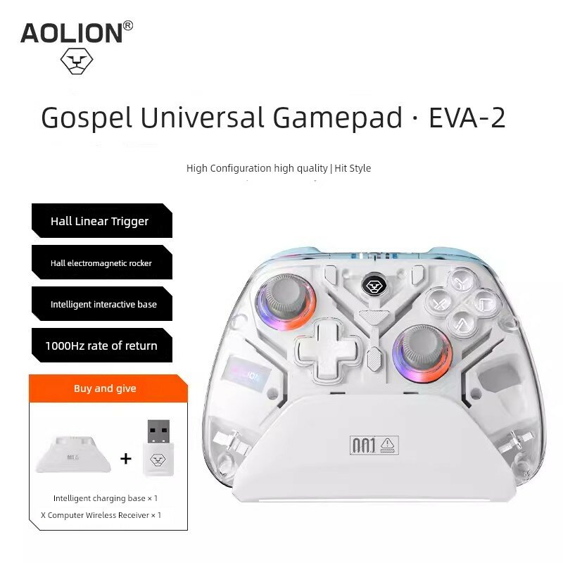 Игровой контроллер Agelion K10 с датчиком Холла и линейным триггером для Nintendo Switch, Steam, беспроводной Bluetooth
