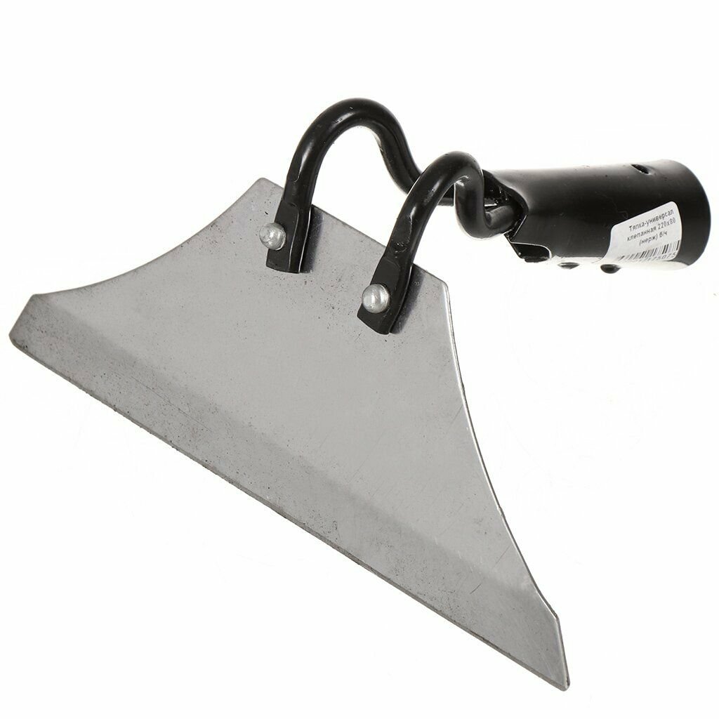 Тяпка клепанная ГХТ нержавеющая сталь 220х80 мм универсальная для сада и огорода, без черенка, производство Россия.