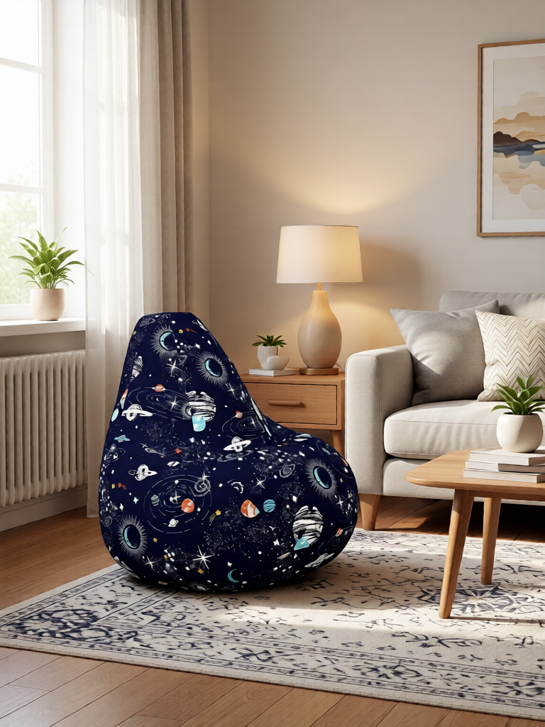 Мир Пуффов Кресло-мешок «Груша» Space размер- XXXXL , с ручкой для переноски